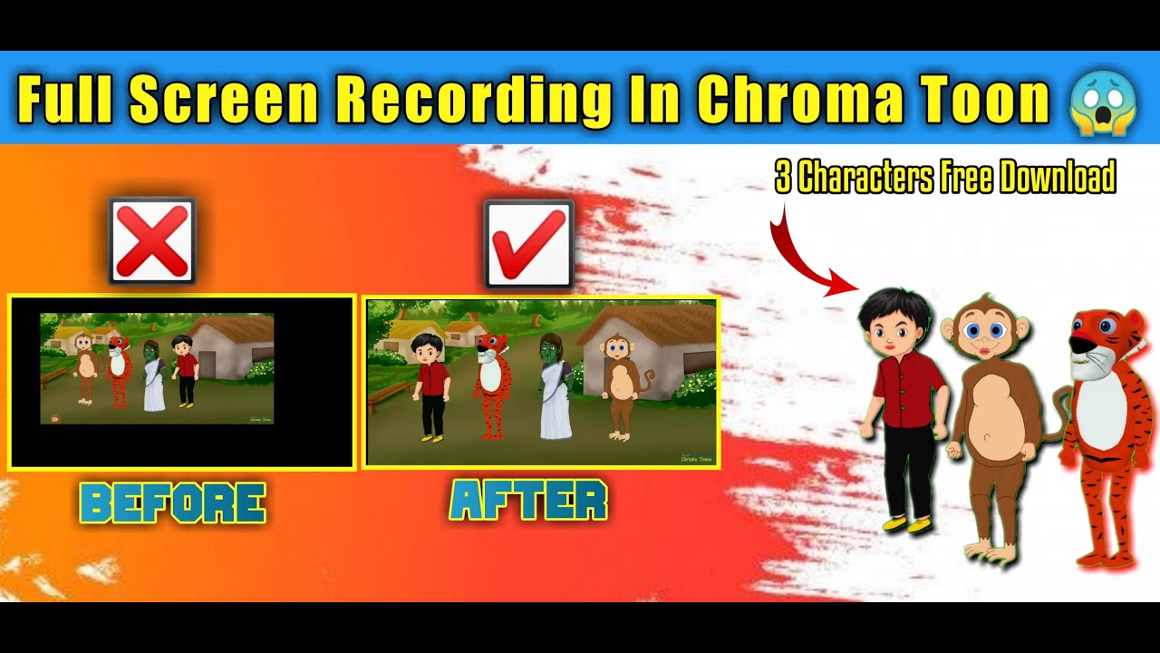 Chroma Toons Full Screen Recording Problem Solve || Full Hd video ...
