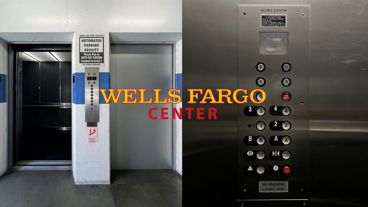 RARE Reliable HIGHdraulic Elevators - Wells Fargo Center Garage - Los Angeles, CA - YouTube
