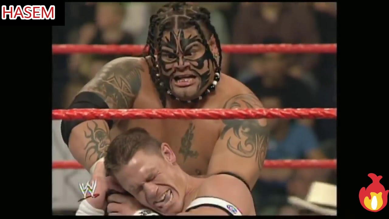 John cena vs umaga (very first Raw 2006 full match 720HD - YouTube