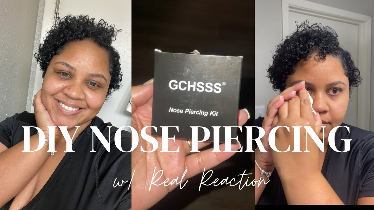 DIY NOSE PIERCING w/ EPIC FAIL & my Real Live Reaction - YouTube