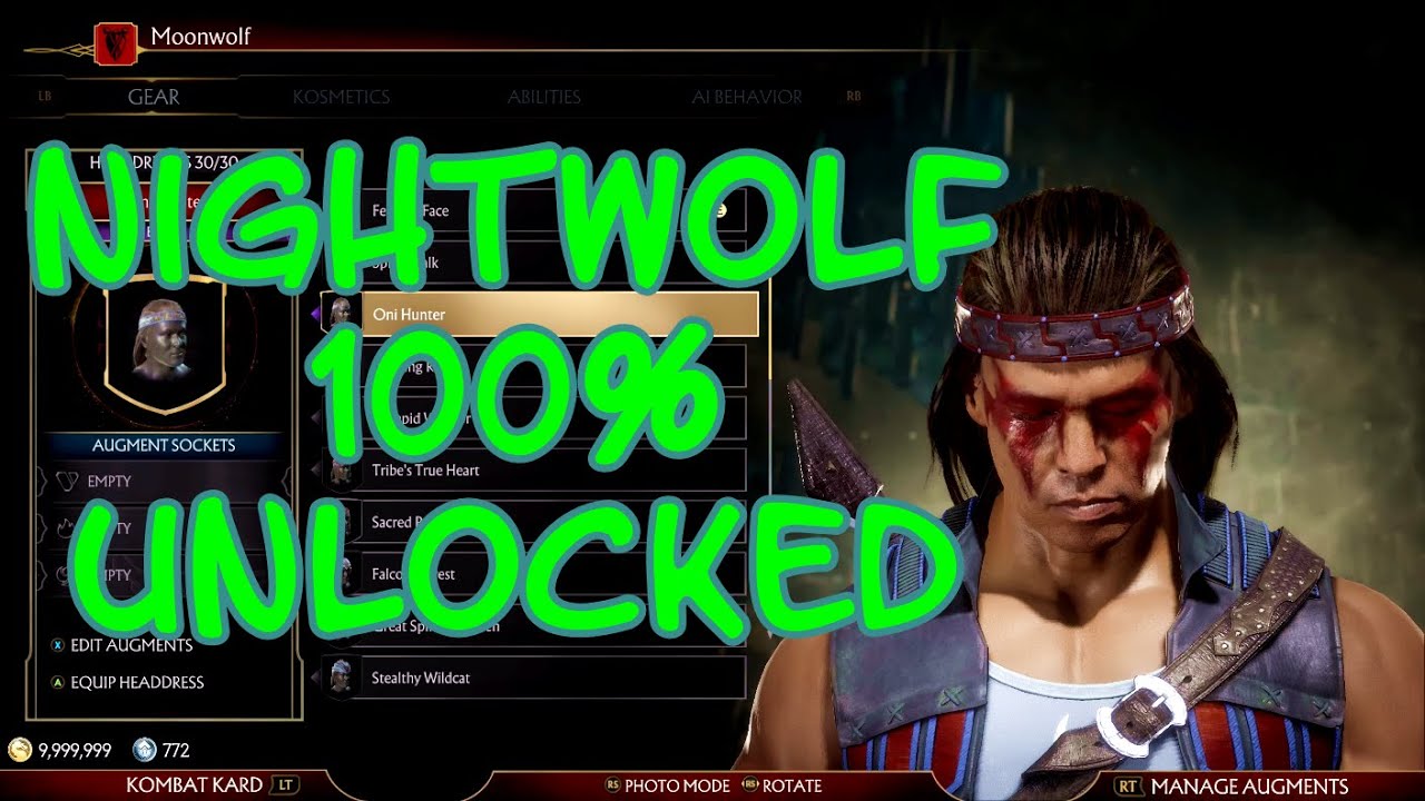 Nightwolf Showcase - All Gear, Skins, Cinematics & Finishers Unlocked ...