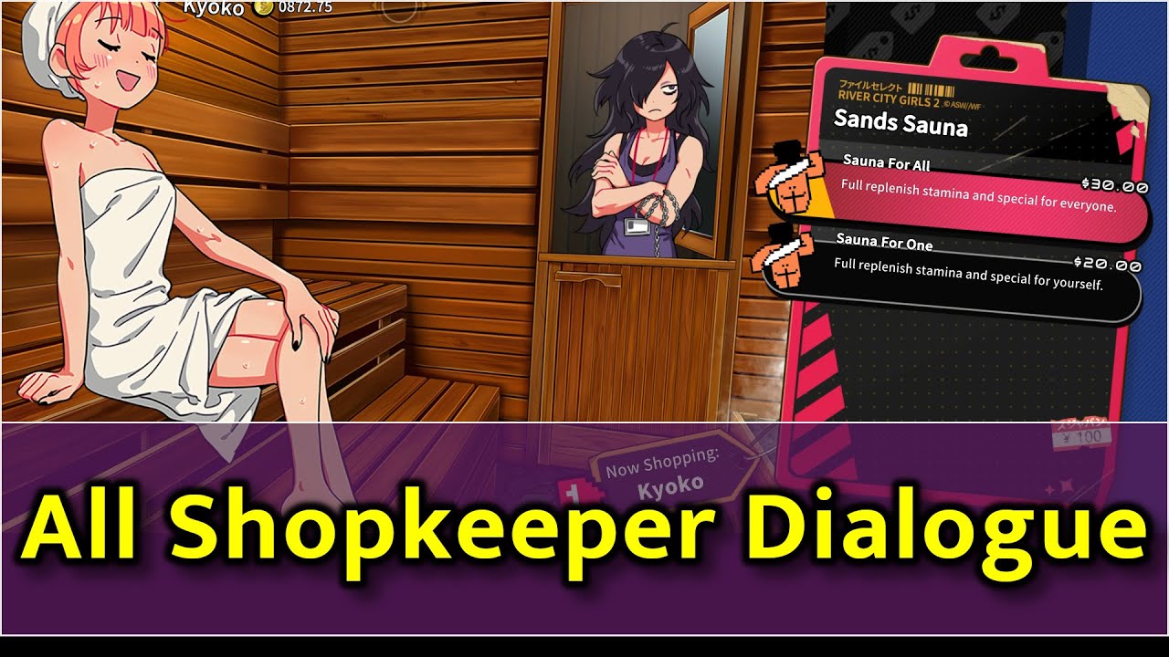 River City Girls 2 - All Shopkeeper Dialogue - YouTube
