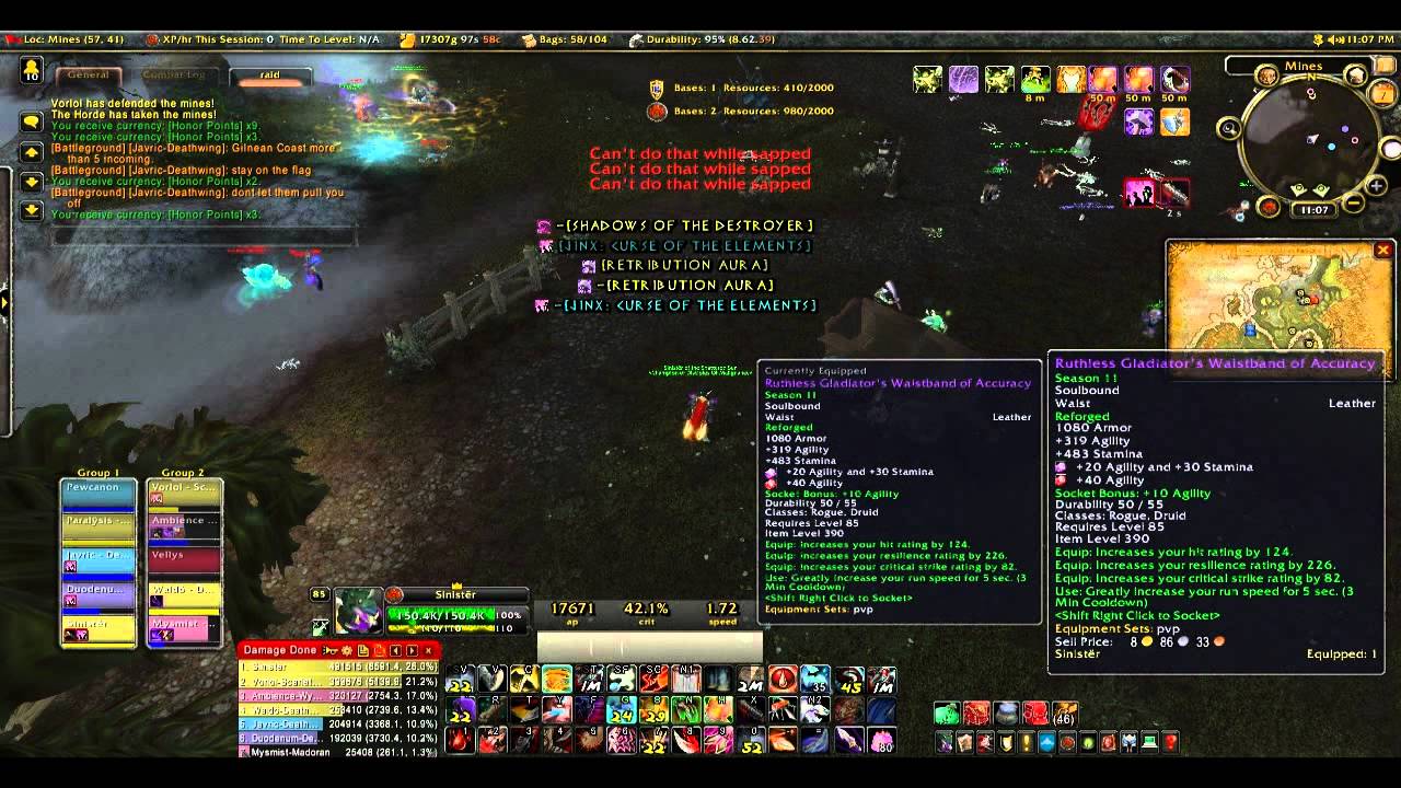 85 Rogue Pvp (legendary daggers) - YouTube