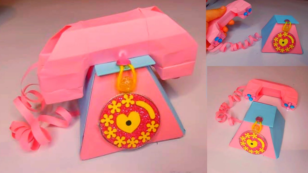 How to make Telephone With Cardboard DIY HOW TO MAKE PAPER TELEPHONE ...