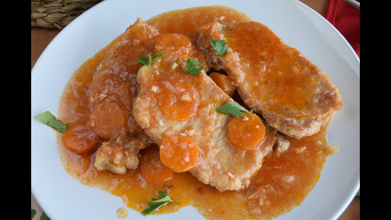 😋 Filetes de cerdo guisados en salsa MUY FÁCILES Y DELICIOSOS !!! - YouTube