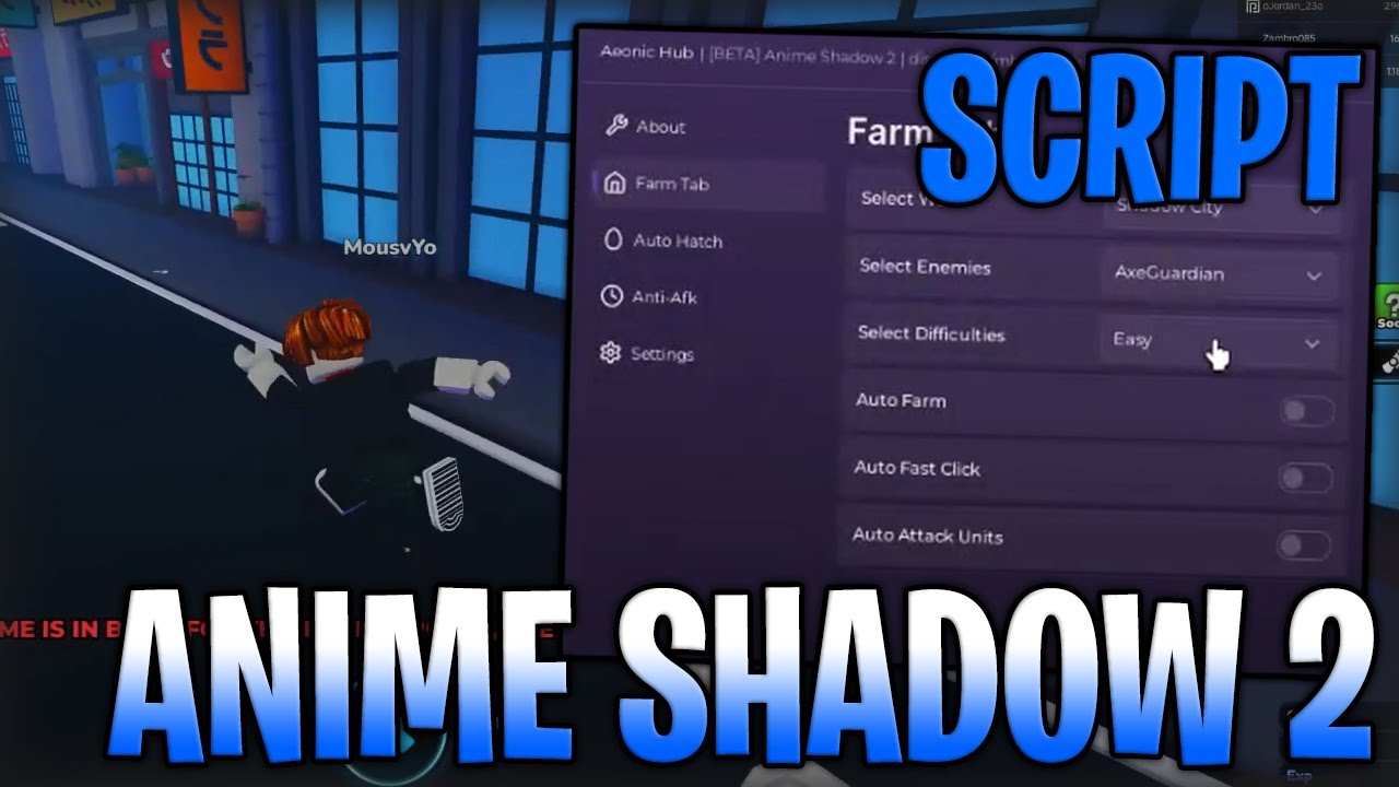 [🥷Ninja] Anime Shadow 2 Best Script Auto Farm, Auto Raid, Auto Hatch ...