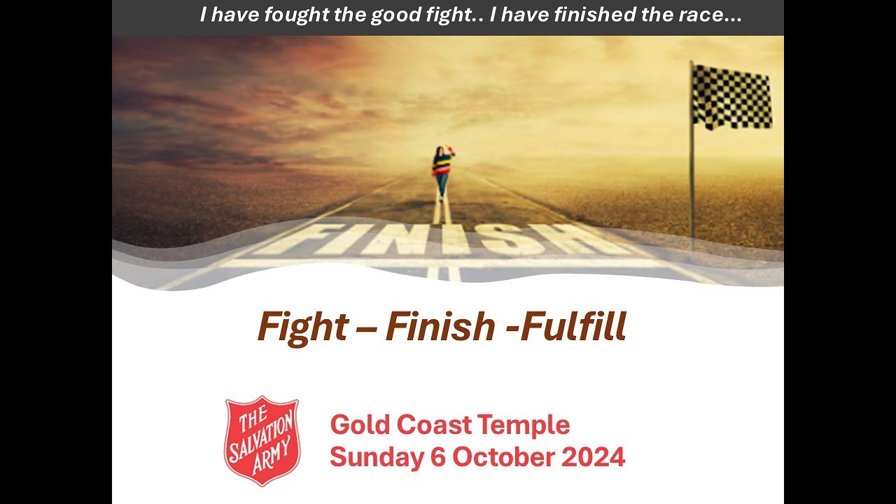 Bible Message: Fight….Finish…Fulfill! - YouTube