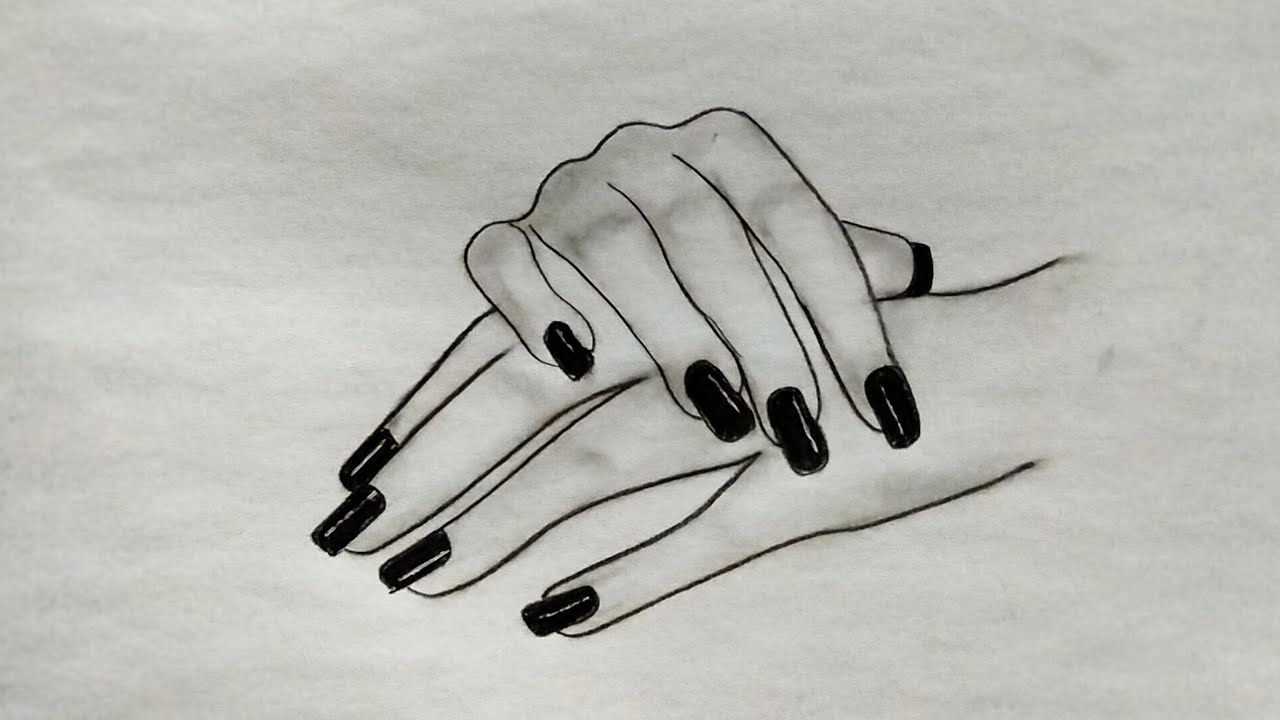 How to Draw a Girl's Hand // Hand Drawing || Easy Pencil Sketch Drawing ...