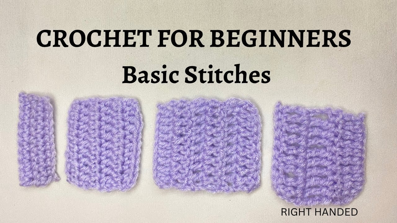 CROCHET BEGINNER TUTORIAL| BASIC CROCHET STITCHES |CROTCHET BEGGINER ...