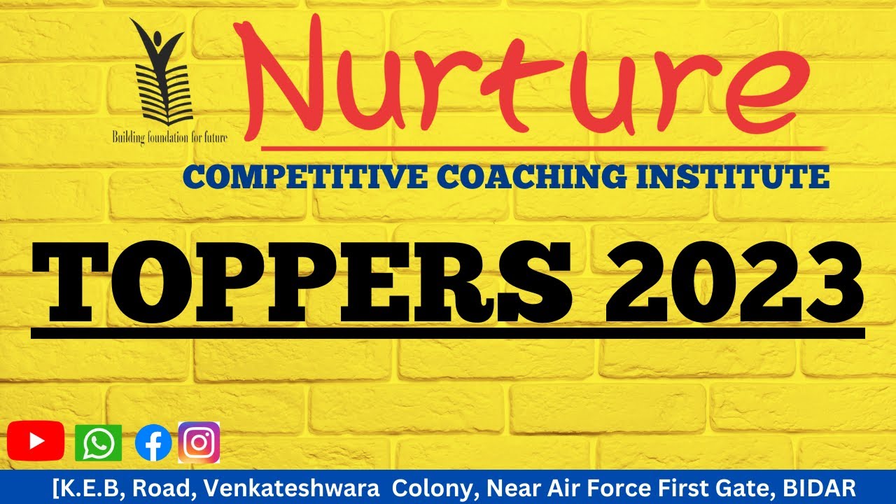 NURTURE COACHING | 3rd to 10th | TOPPERS 2023 - YouTube