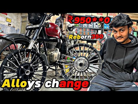 Brand New CLASSIC 350 REBORN Alloy Wheels MODIFICATION | Redditch Red ...