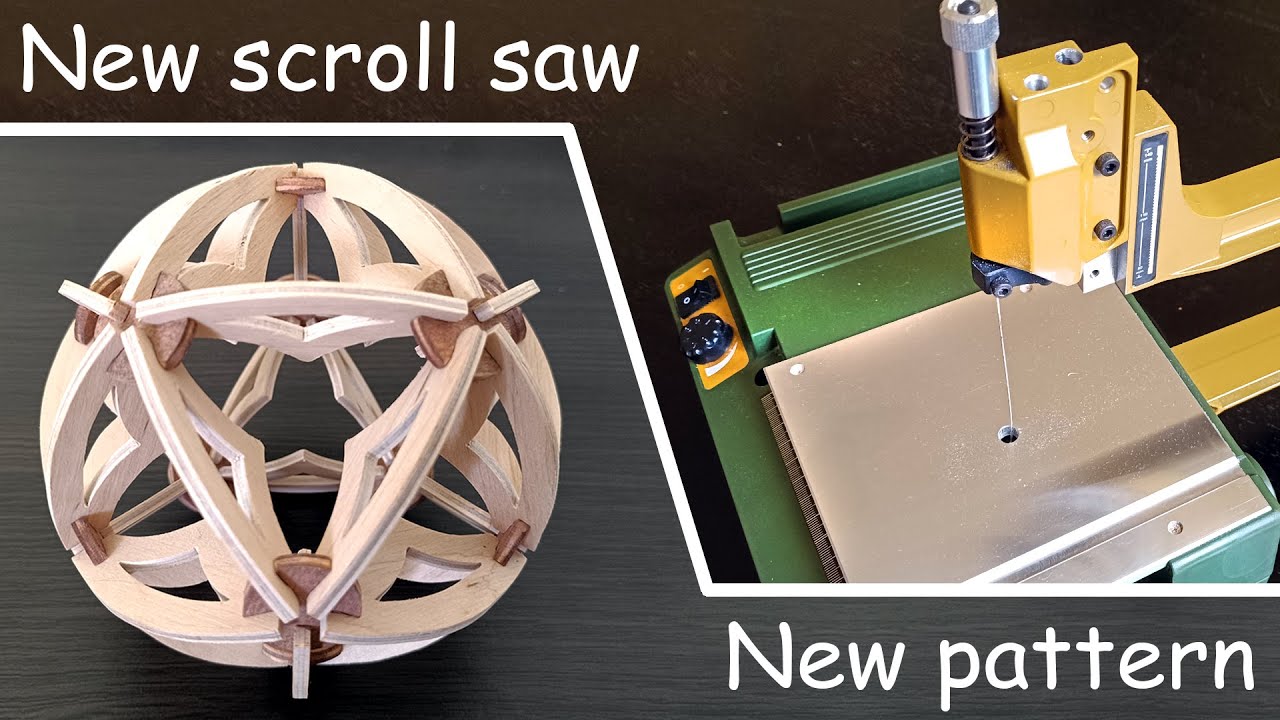 Making of new 3D geometric project by new scroll saw - YouTube