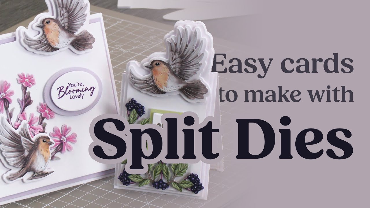 Make two easy cards using your split dies! - YouTube
