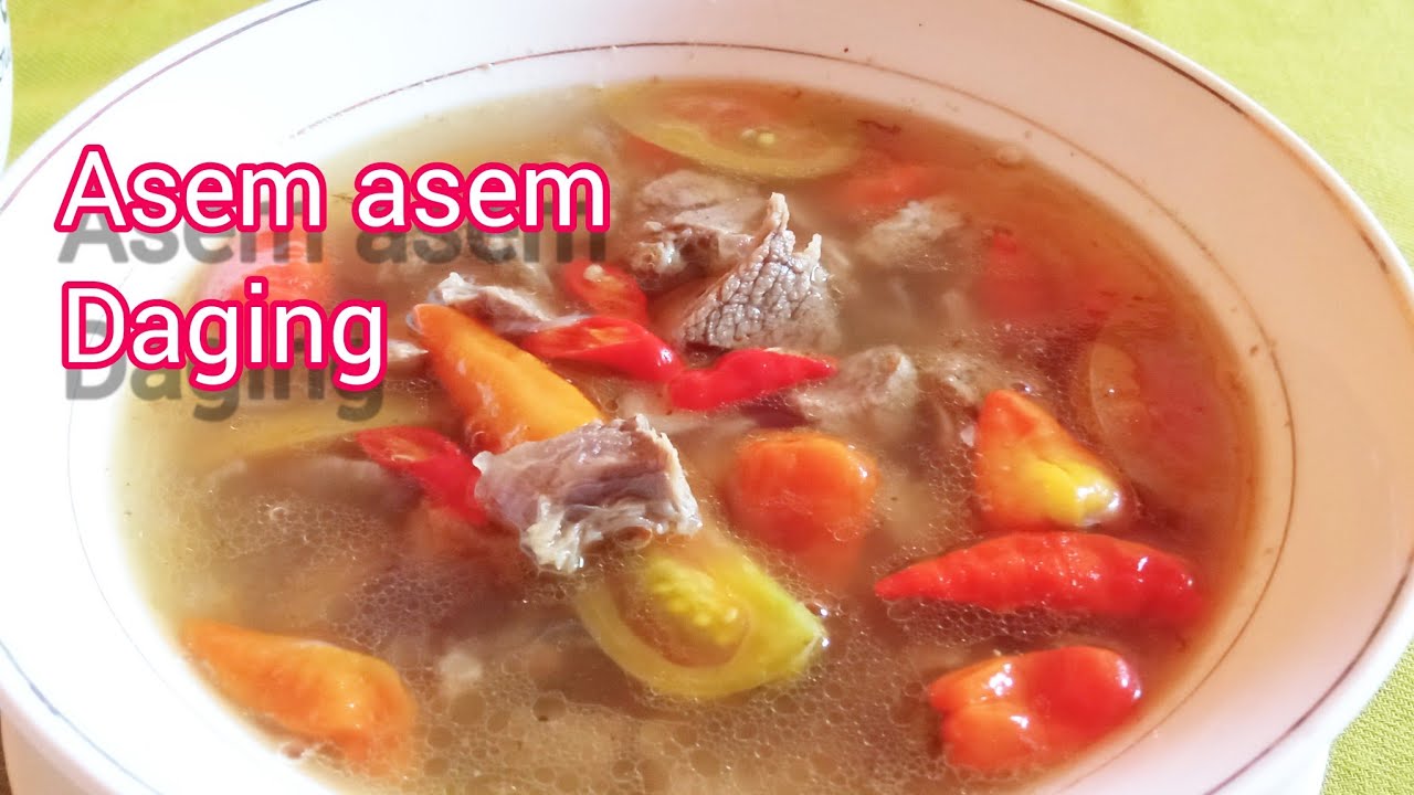 masakan asem asem daging mudah dan sederhana - YouTube