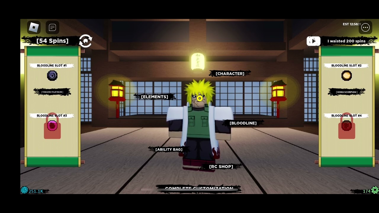 Spinning for good bloodlines (shindo life) - YouTube