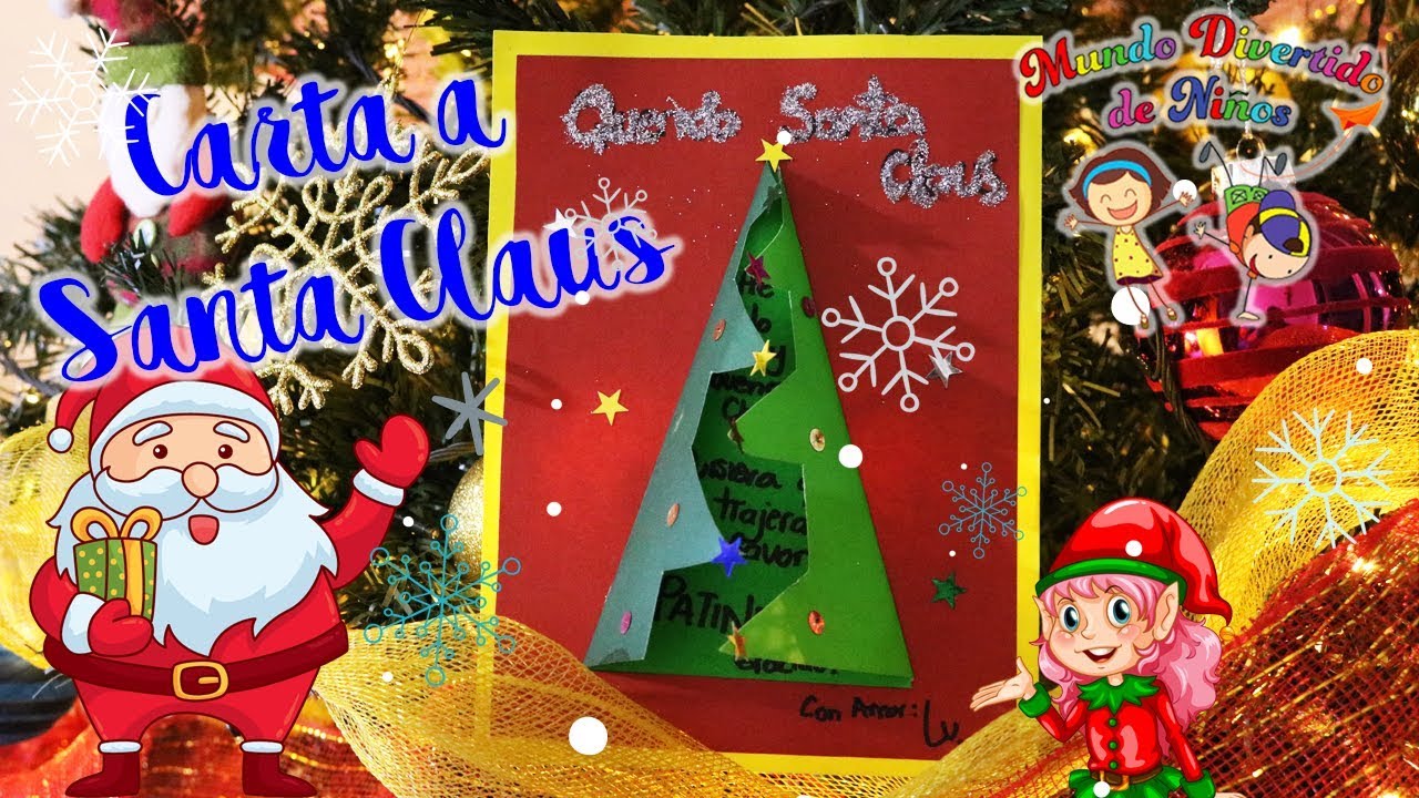 Como Hacer una Tarjeta de Navidad a Santa Claus 🎅🏼 Tarjeta Navideña ...