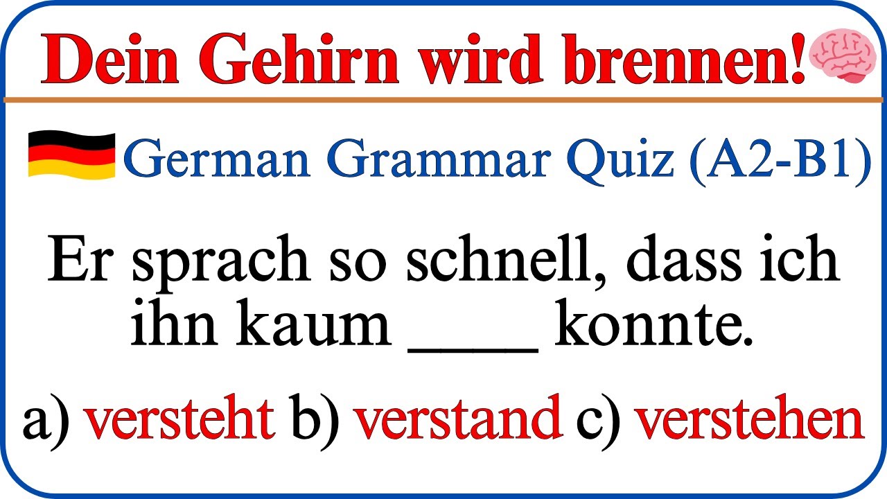 Nur Profis bestehen diesen Test! 💥 | Grammatik Deutsch - YouTube