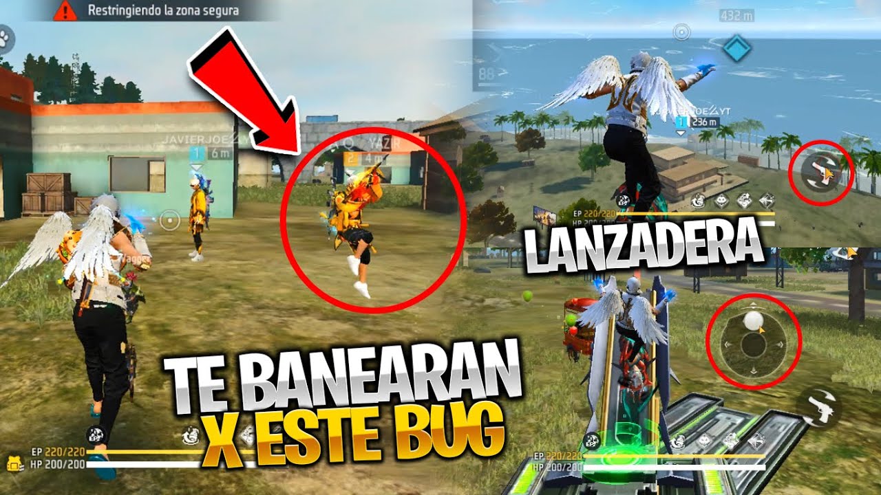 GARENA BANEARA POR ESTE BUG FLOTAR EN EL AIRE | BUG DE LA LANZADERA FREE FIRE - YouTube
