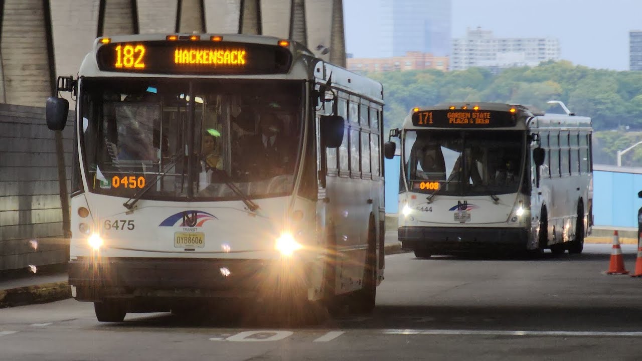 George Washington Bridge Bus Terminal Bus Action 1 - YouTube