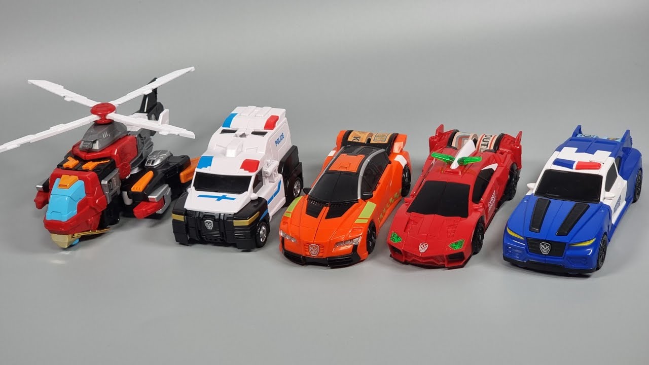 헬로카봇 스타가디언 폴리스타 스카이스타 루크X 폰X 나이트X 자동차 헬리콥터 변신 로봇 장난감 - YouTube