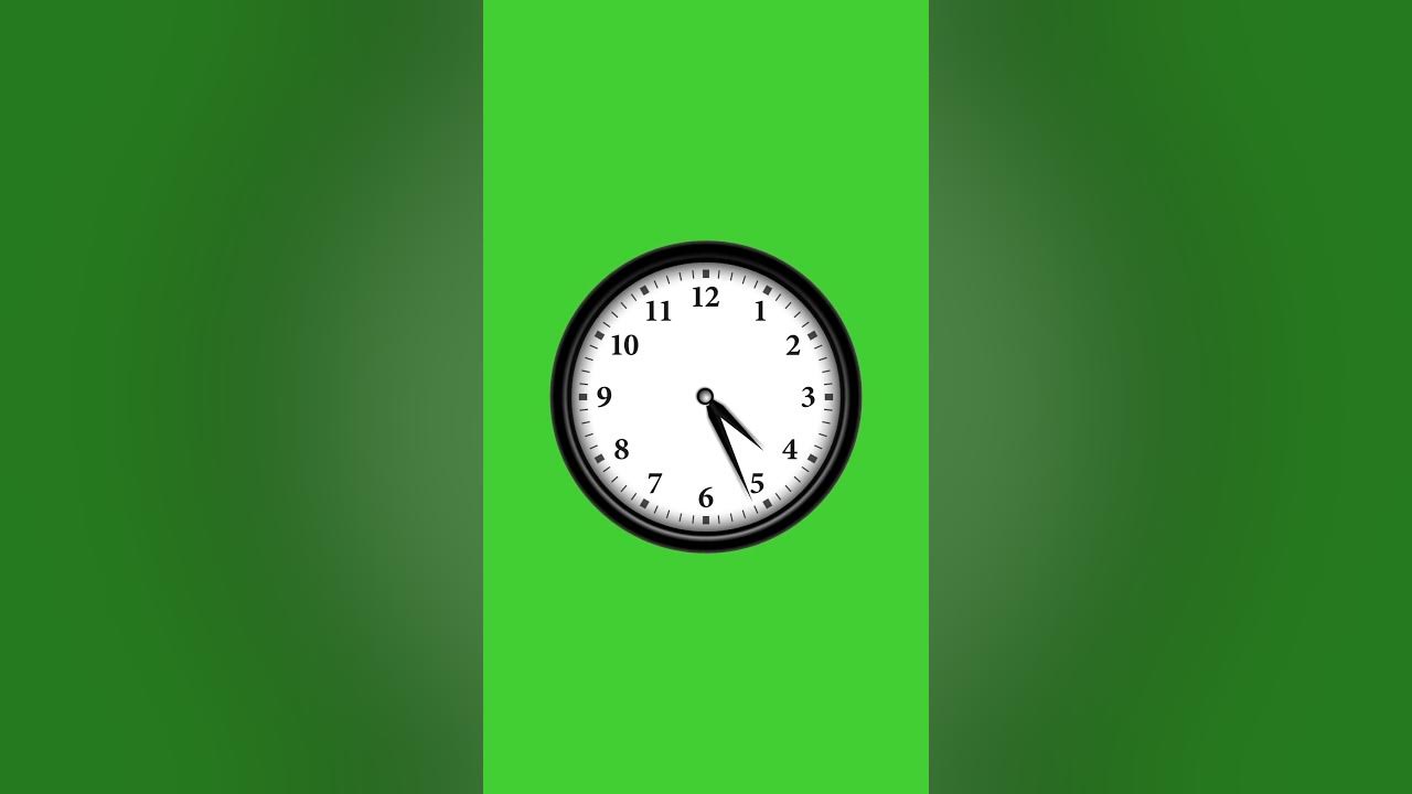 Time lapse Animation Wall Clock on Green Screen Background | HD - YouTube