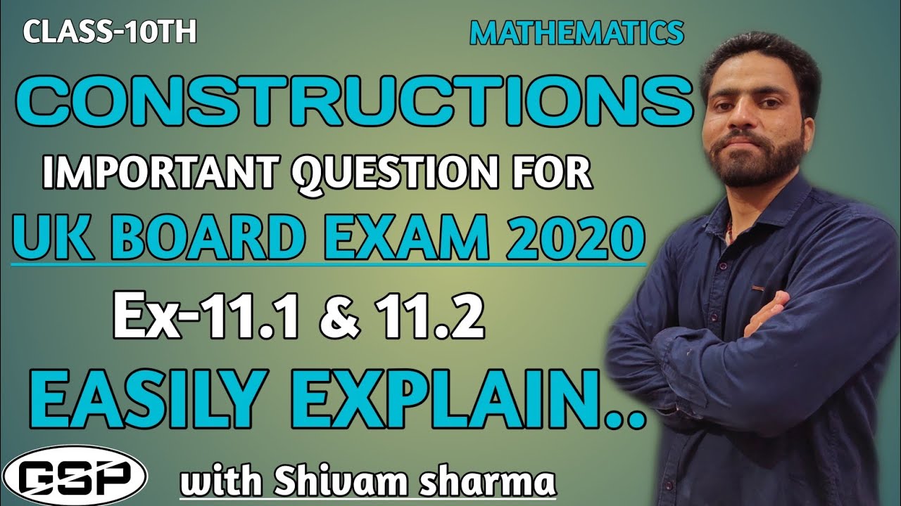 Construction class 10th math ncert book||Construction Ex-11.1 & 11.2 ...