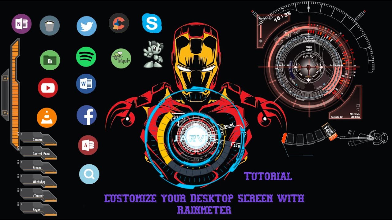 Rainmeter | customize your desktop with a nice look | desktop screen ...