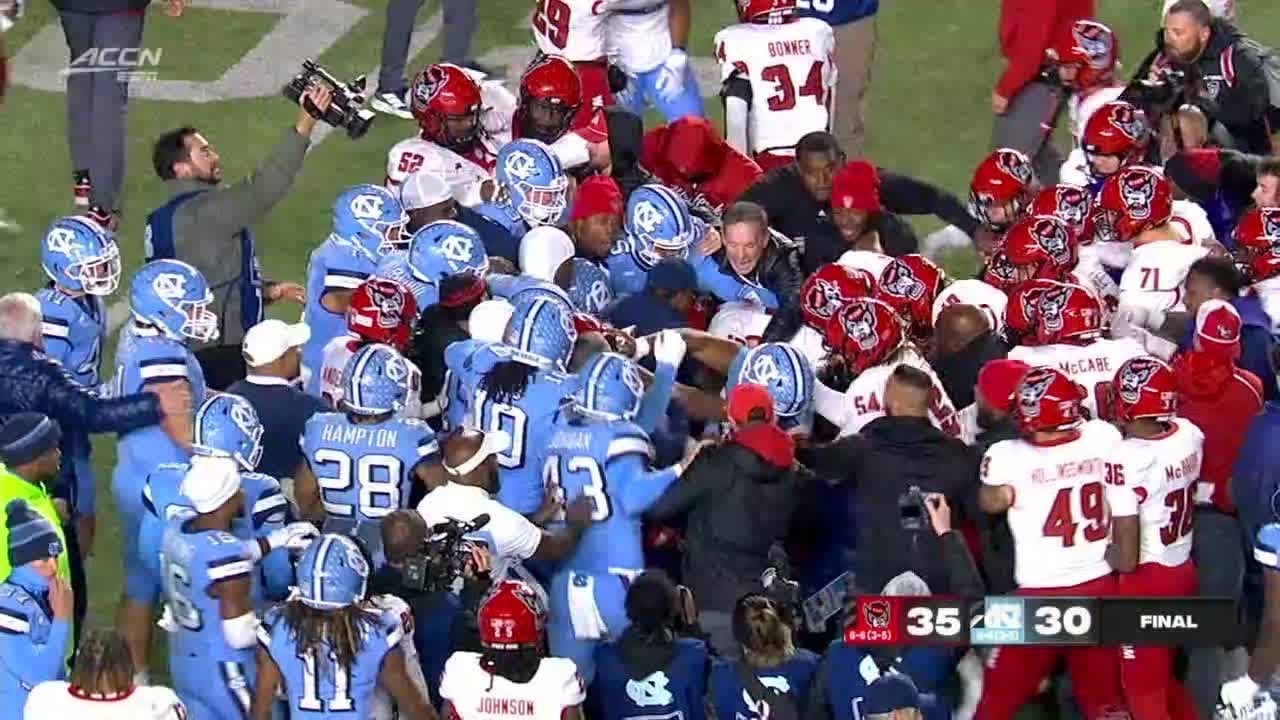 All College Football Fights from a chippy rivalry week (2024 CFB) - YouTube