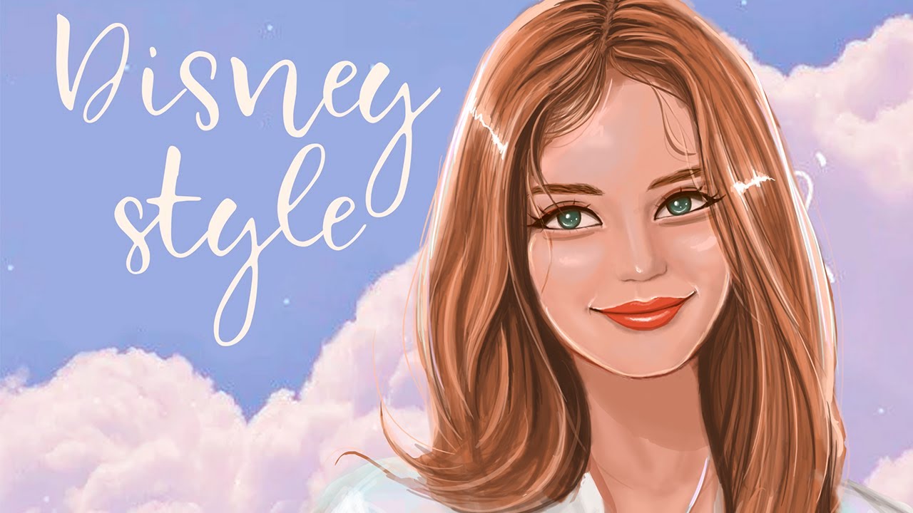 Disney style portrait speedpaint Photoshop - YouTube
