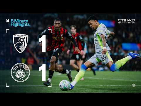 EXTENDED HIGHLIGHTS | Bournemouth 1-1 Man City | Premier League title quest ends