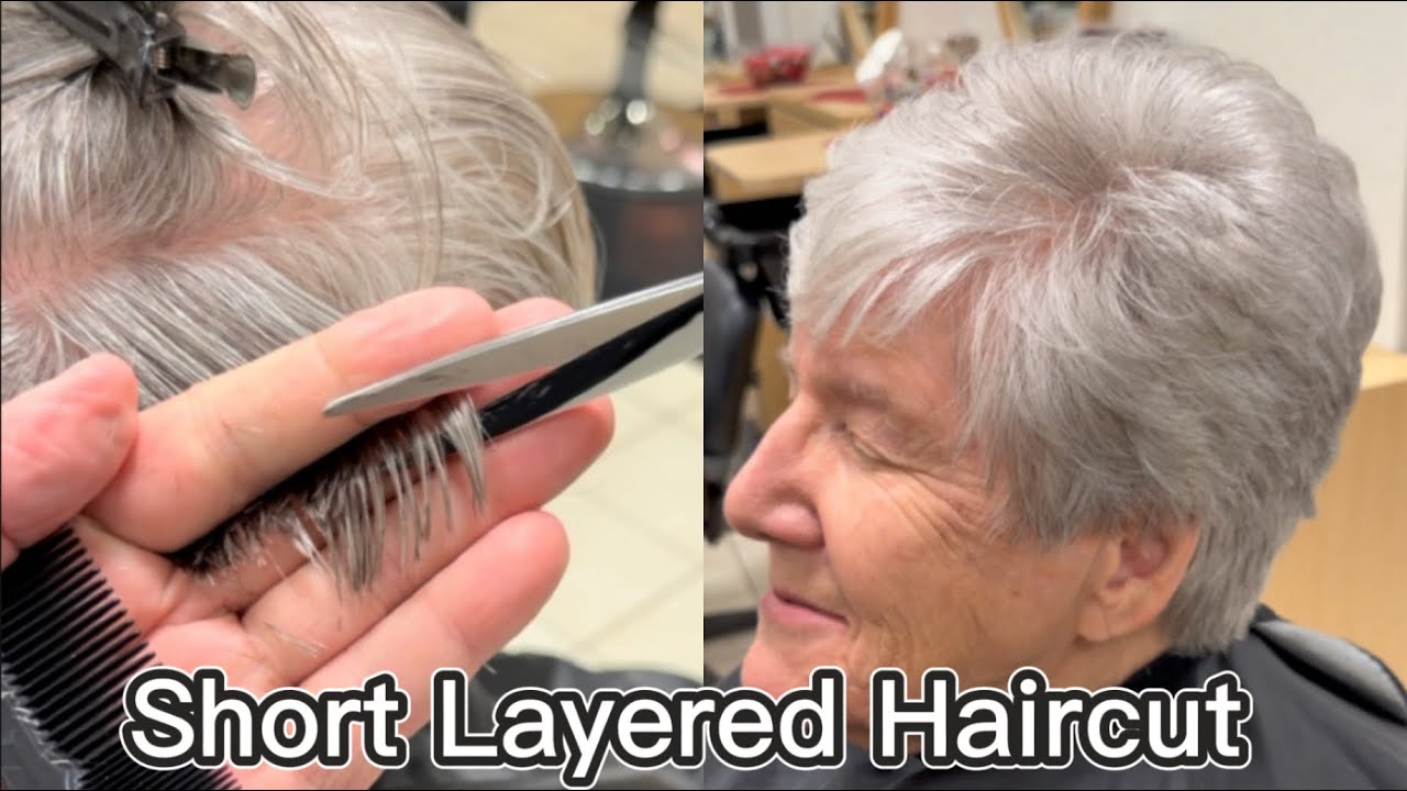 Easy Short Layered Haircut 🥰🥰 - YouTube
