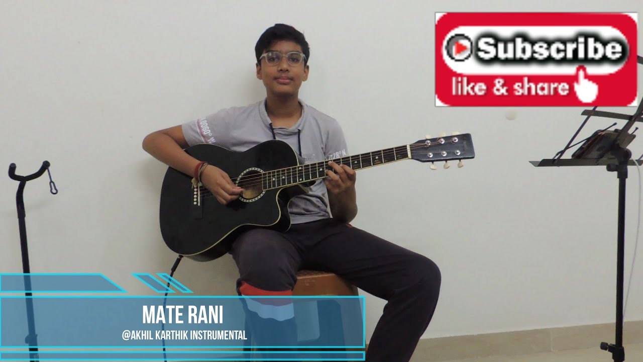 Mate Rani Guitar Instrumental || AK Music - YouTube