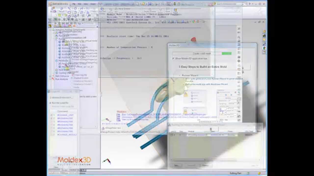 Moldex3D : eDesignSYNC for SolidWorks - Tutorial - YouTube