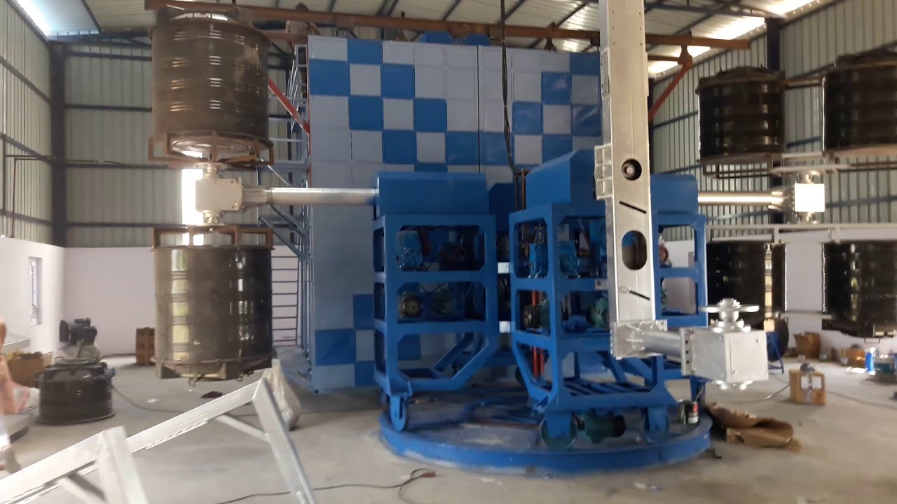 Roto molding machine Navdurga Engineers Ahmedabad - YouTube