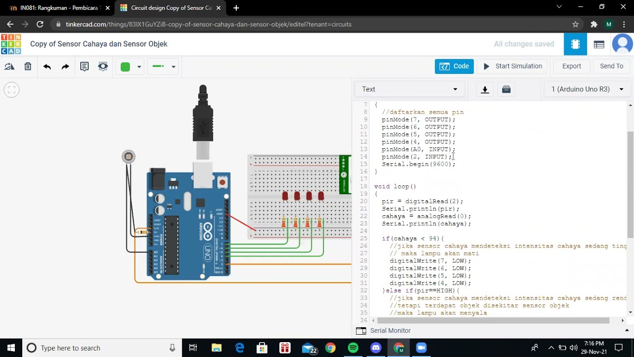 Tugas IOT Sensor Deteksi Object Dasar - YouTube