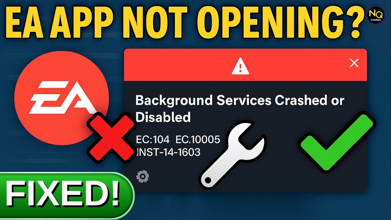 Fix EA App EC:104 Error | Background Services Crashed | Full Working Fix (Windows 10/11) - YouTube