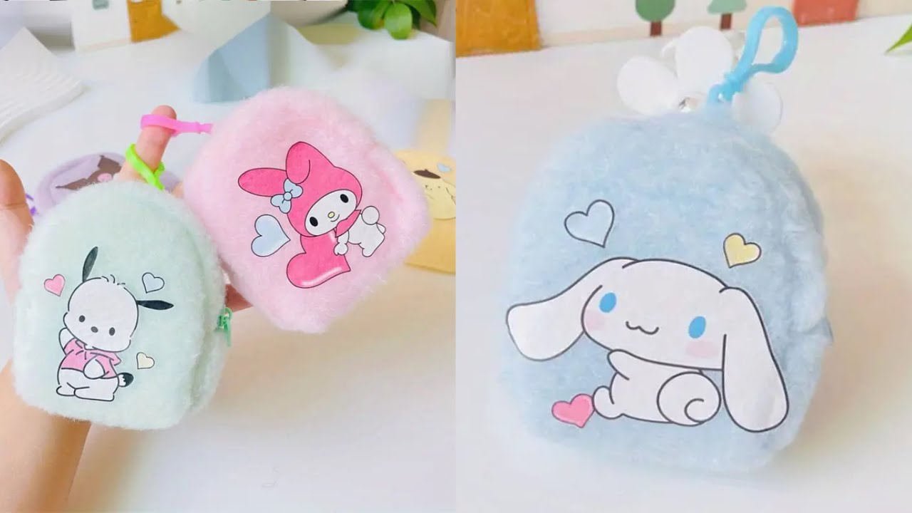DIY Sanrio Fur Backpack Keychain/ how to make mini backpack keychain ...