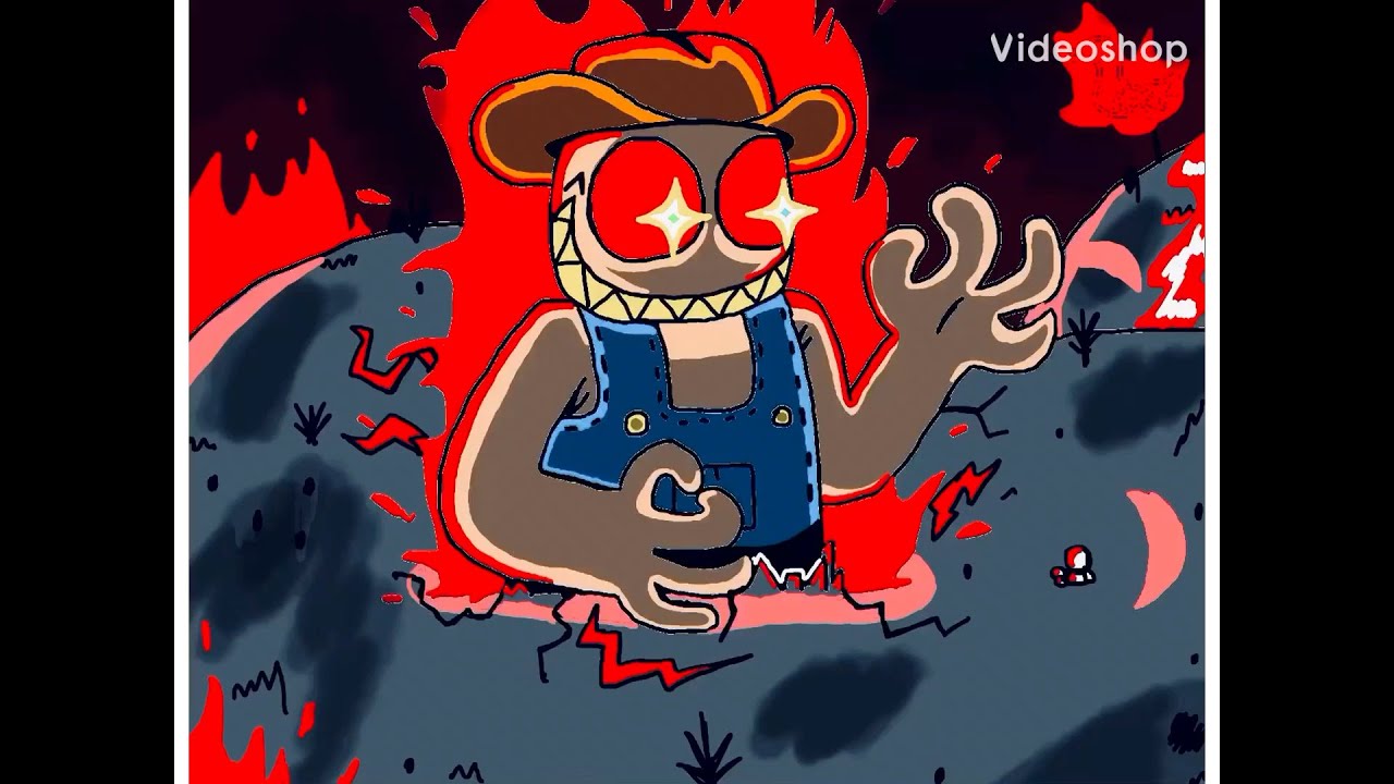 Drawing Roblox Cleetus over phase 3 Tricky. - YouTube