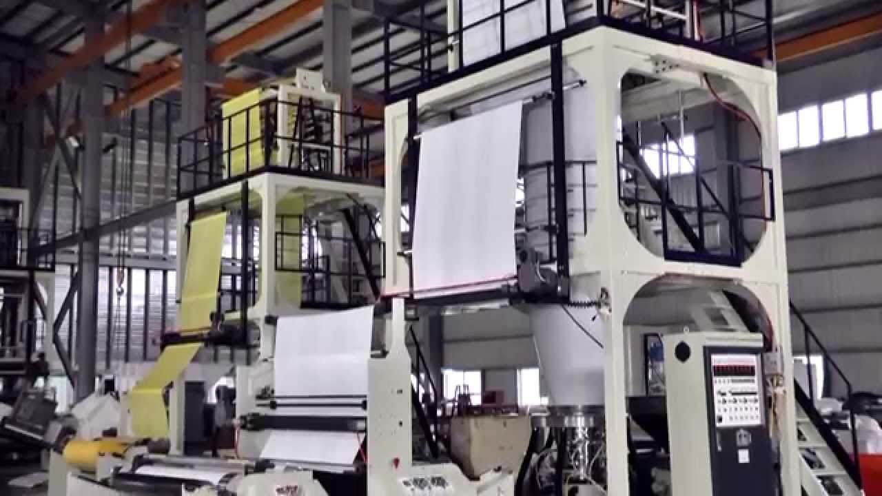 Mulch film blown film making machine - YouTube