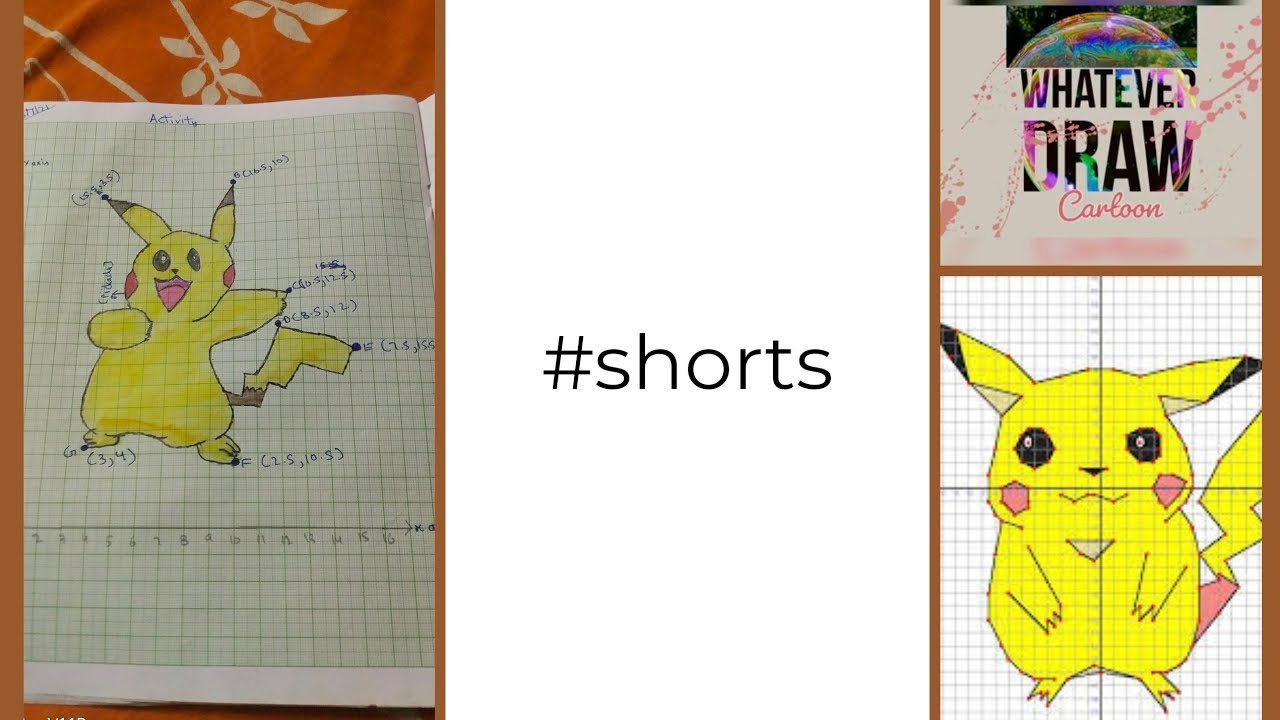 Pickachu on graph book ..activity for class 8th..#sd5...#shorts - YouTube