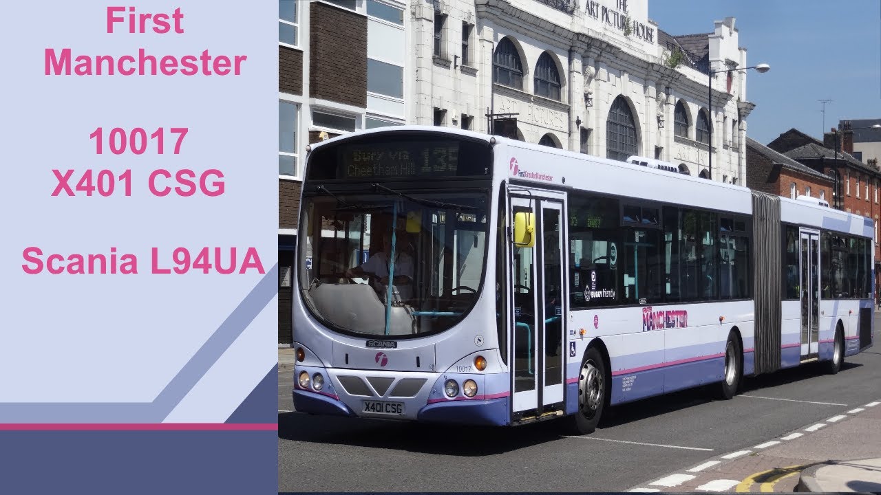 First Manchester 10017 X401 CSG Scania L94UA ZF Wright Solar Fusion ...