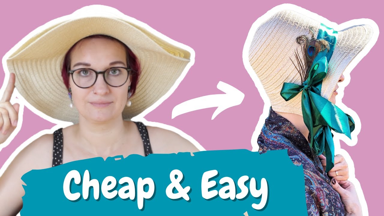 Easy Regency Bonnet DIY - Historical hat on a budget - YouTube