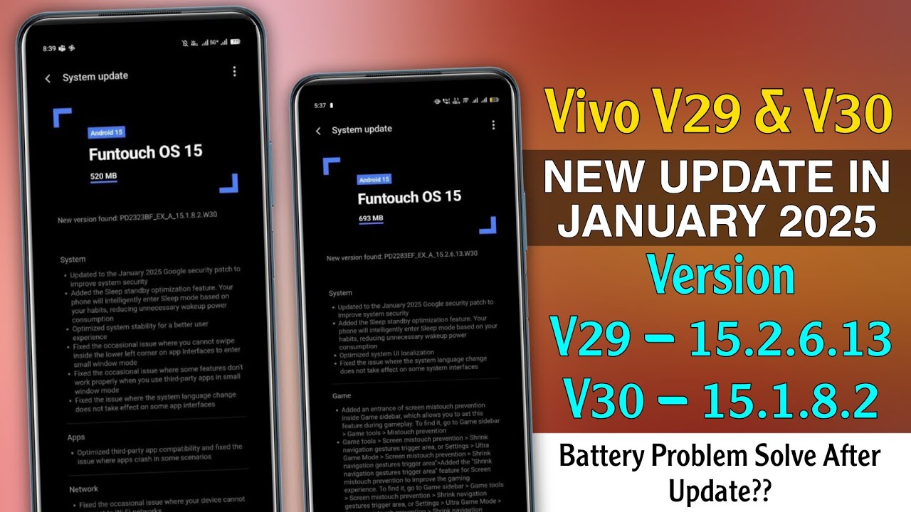 Vivo V29 & Vivo V30 New Update | Vivo V29 15.2.6.13 Update Review ...