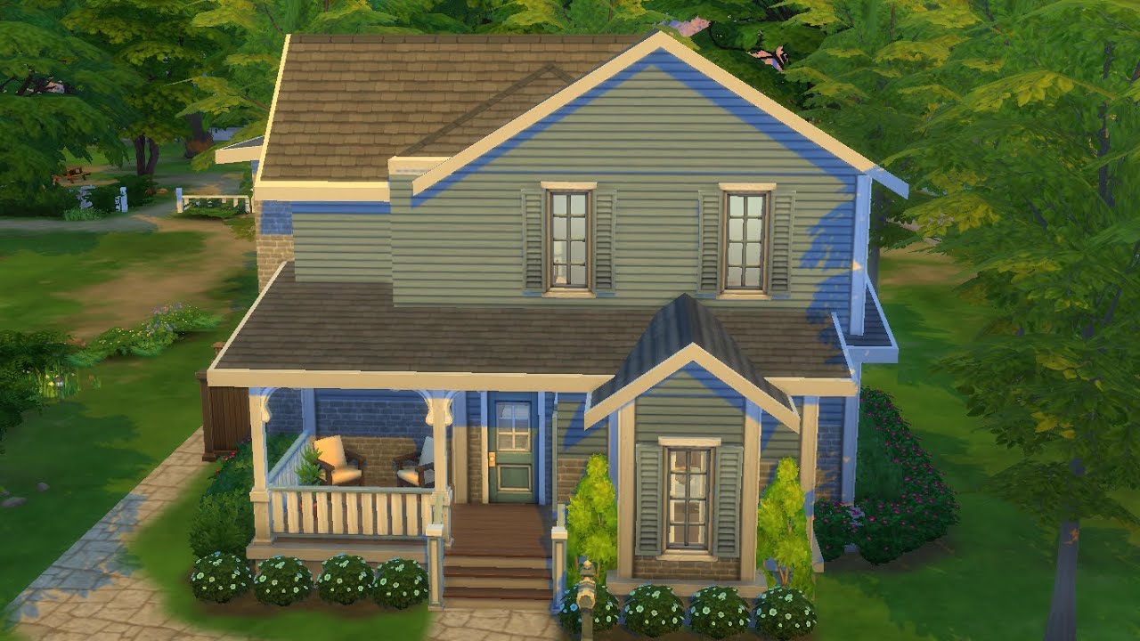 Sims 4 Small Two-Story Home - YouTube