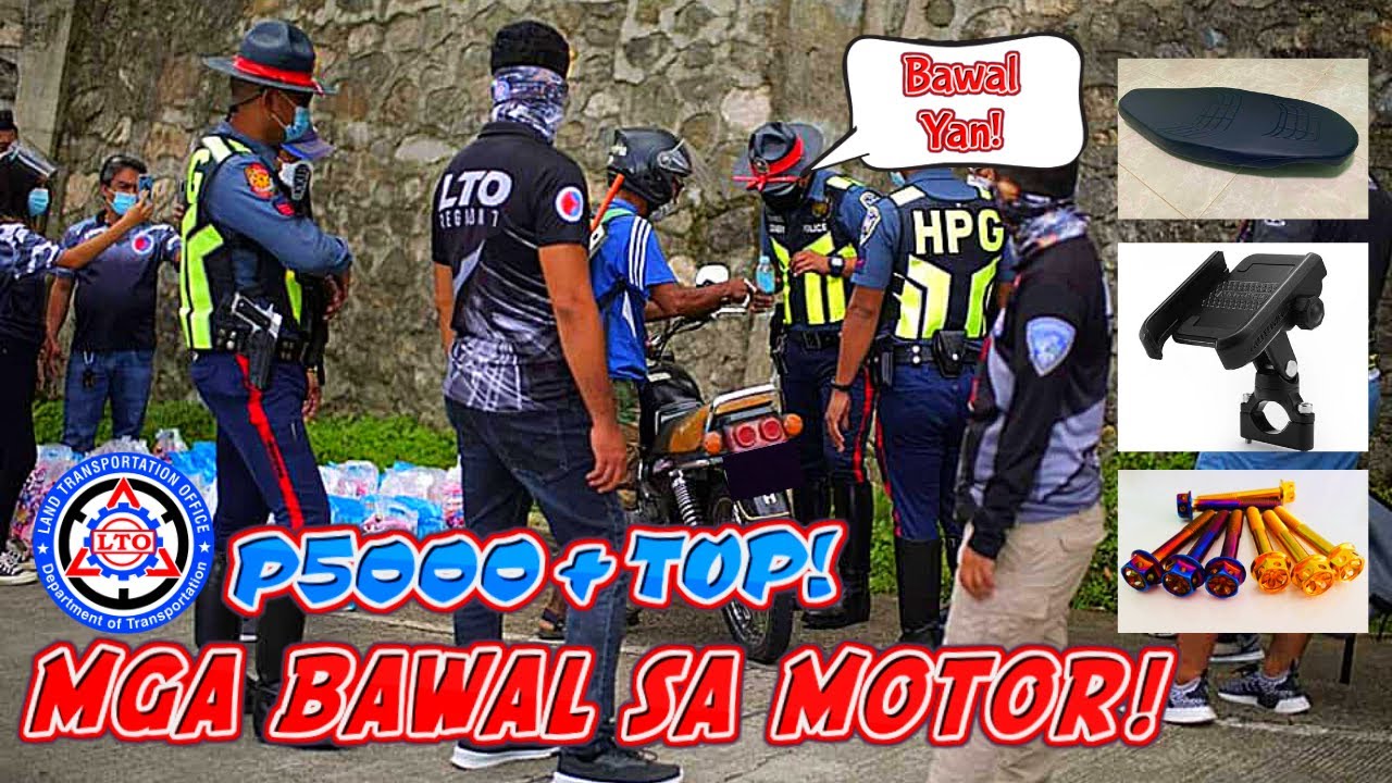 MGA BAWAL AT PWEDE SA MOTOR | LTO AND HPG GUIDELINES - YouTube