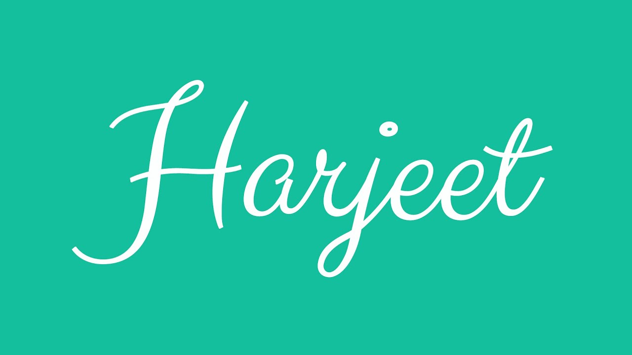 Learn how to Sign the Name Harjeet Stylishly in Cursive Writing - YouTube