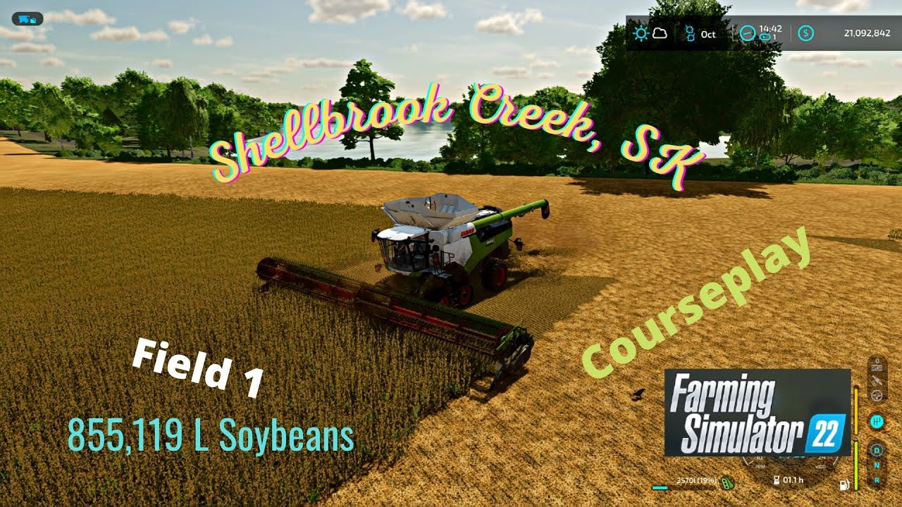 FS22 Shellbrook Creek "Gameplay" Harvesting Soybeans With Courseplay ...