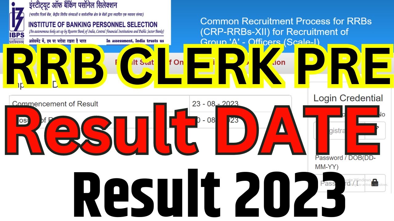 RRB CLERK 2023 PRE RESULT DATE BSA TRICKY CLASSES - YouTube
