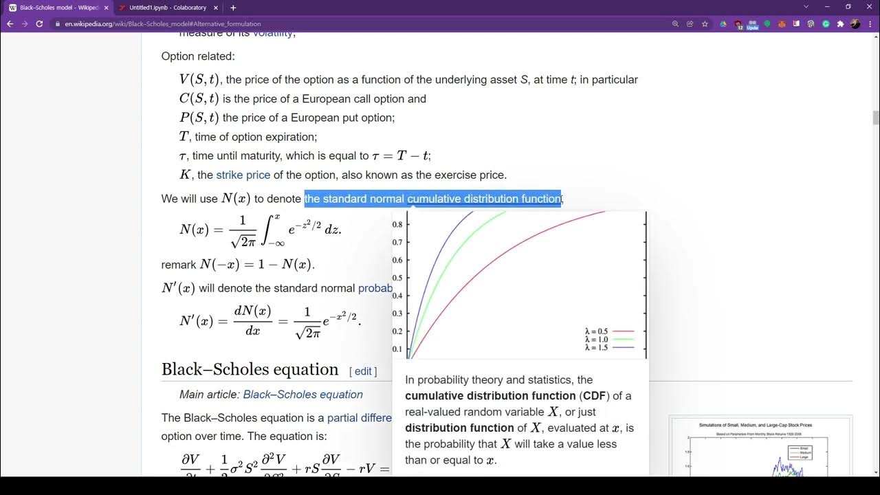 1 Black Scholes Merton formula python 1 - YouTube
