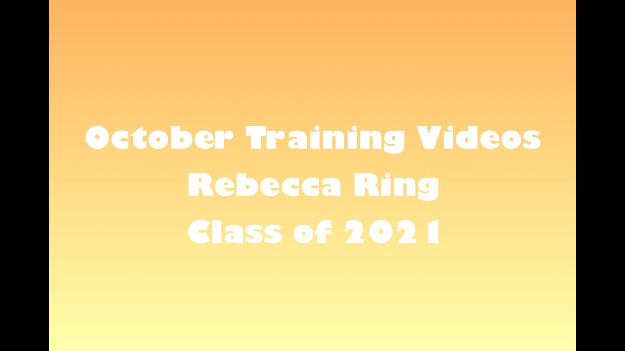 October Training Videos - YouTube